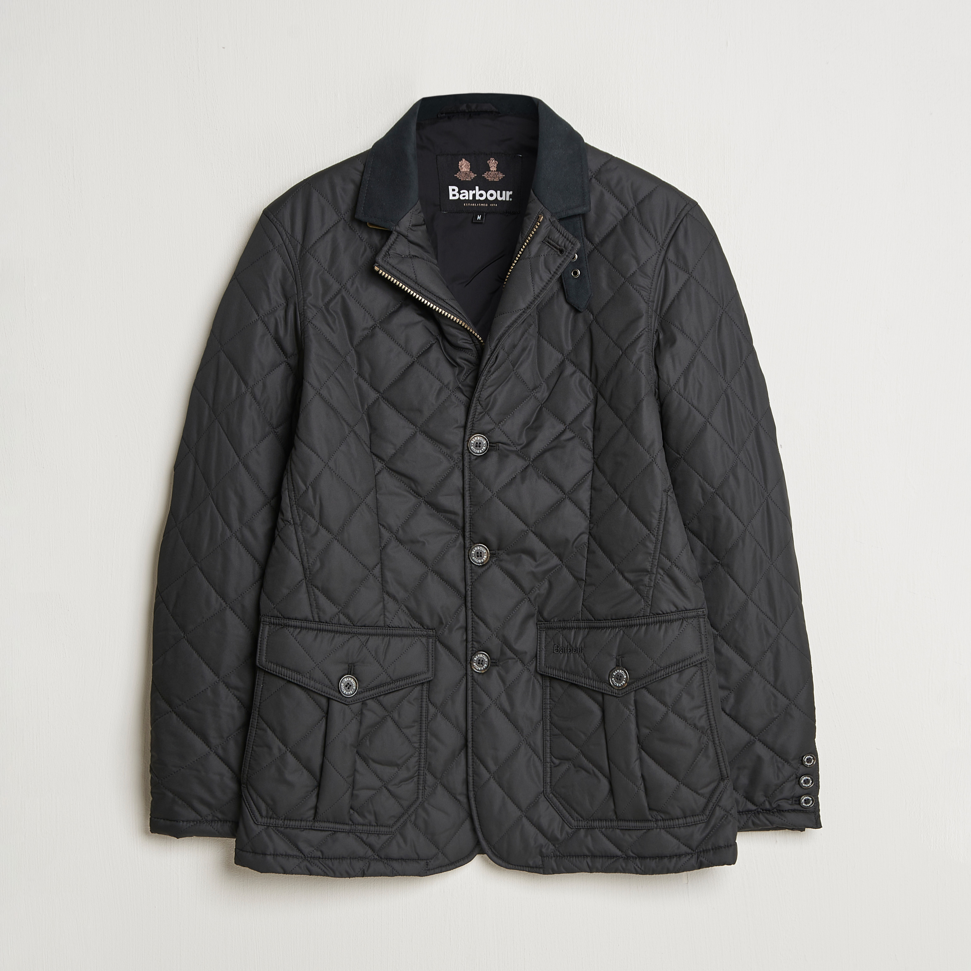 Barbour Lifestyle Quilted Lutz Jacket Black - CareOfCarl.dk