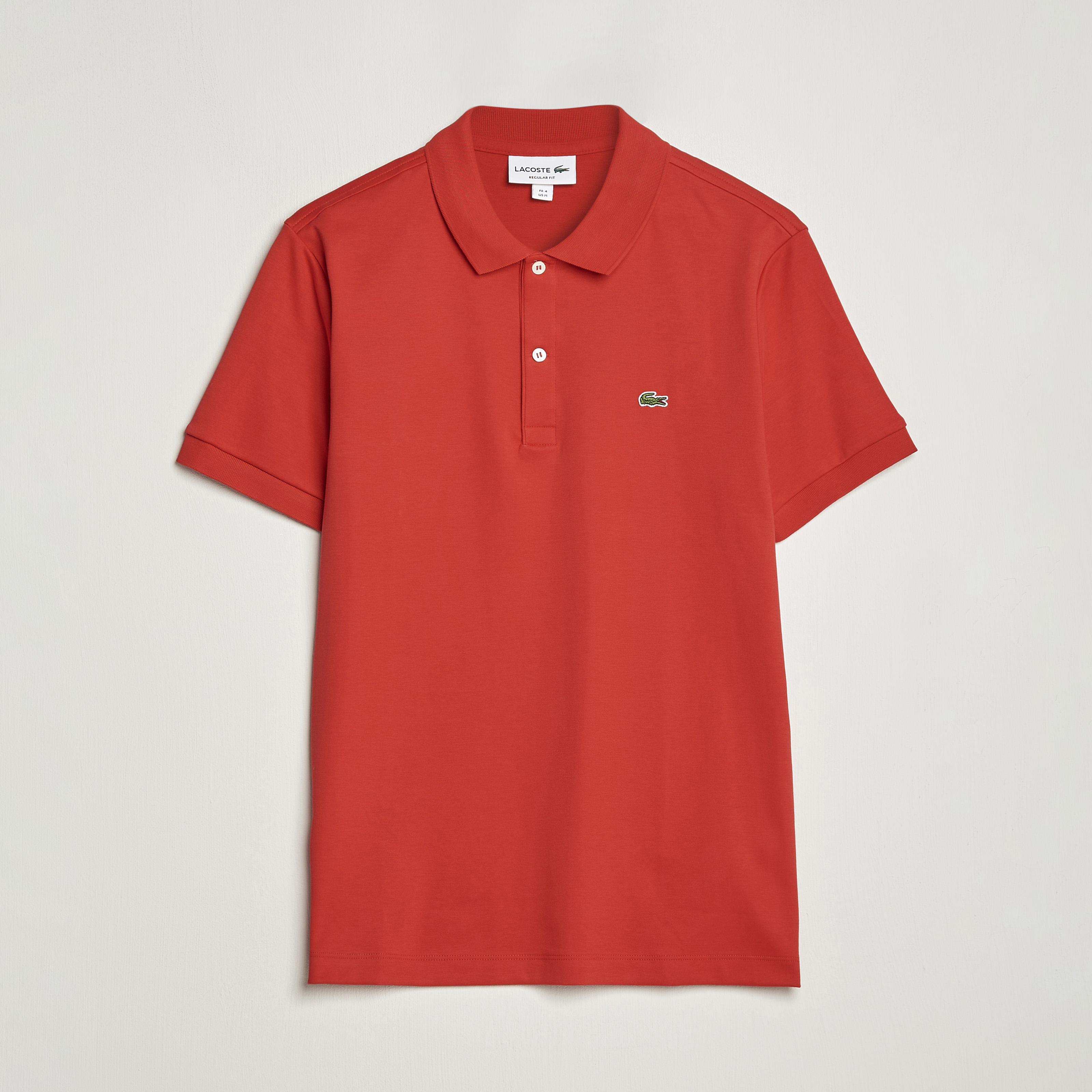 Lacoste Pima Interlock Piké Red - CareOfCarl.dk