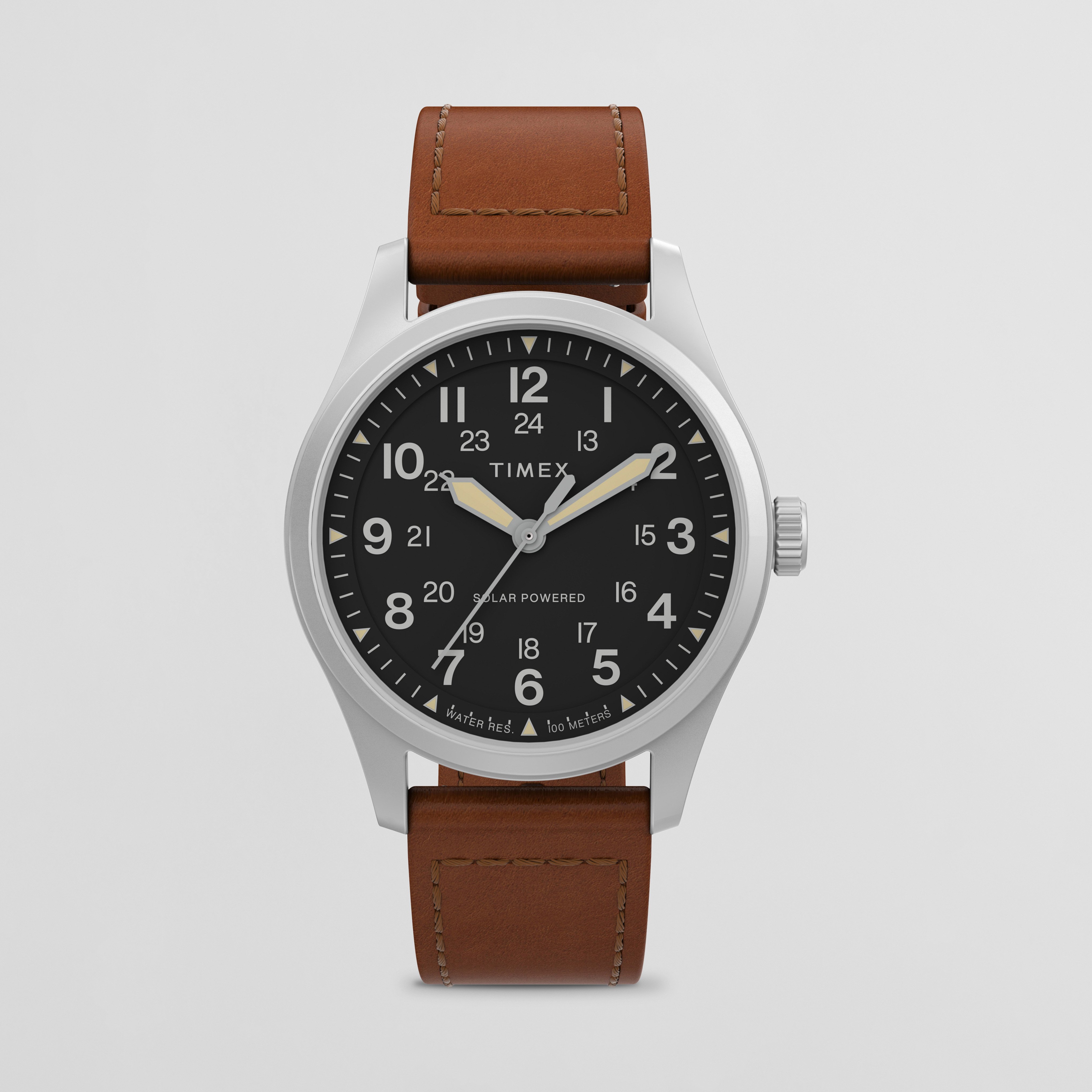 Timex Field Post Solar Watch 36mm Brown/Black - CareOfCarl.dk