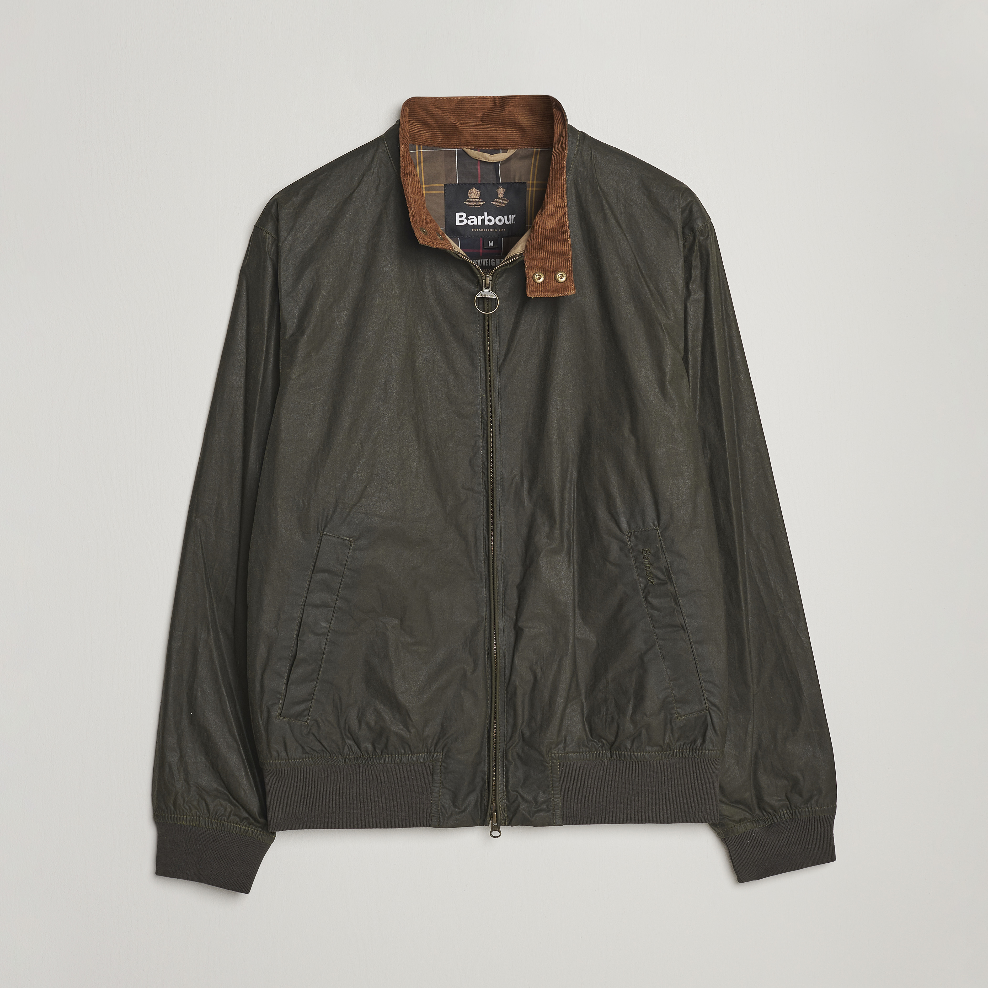 Barbour Lifestyle Royston Lightweight Waxed Jacket Olive - CareOfCarl.dk