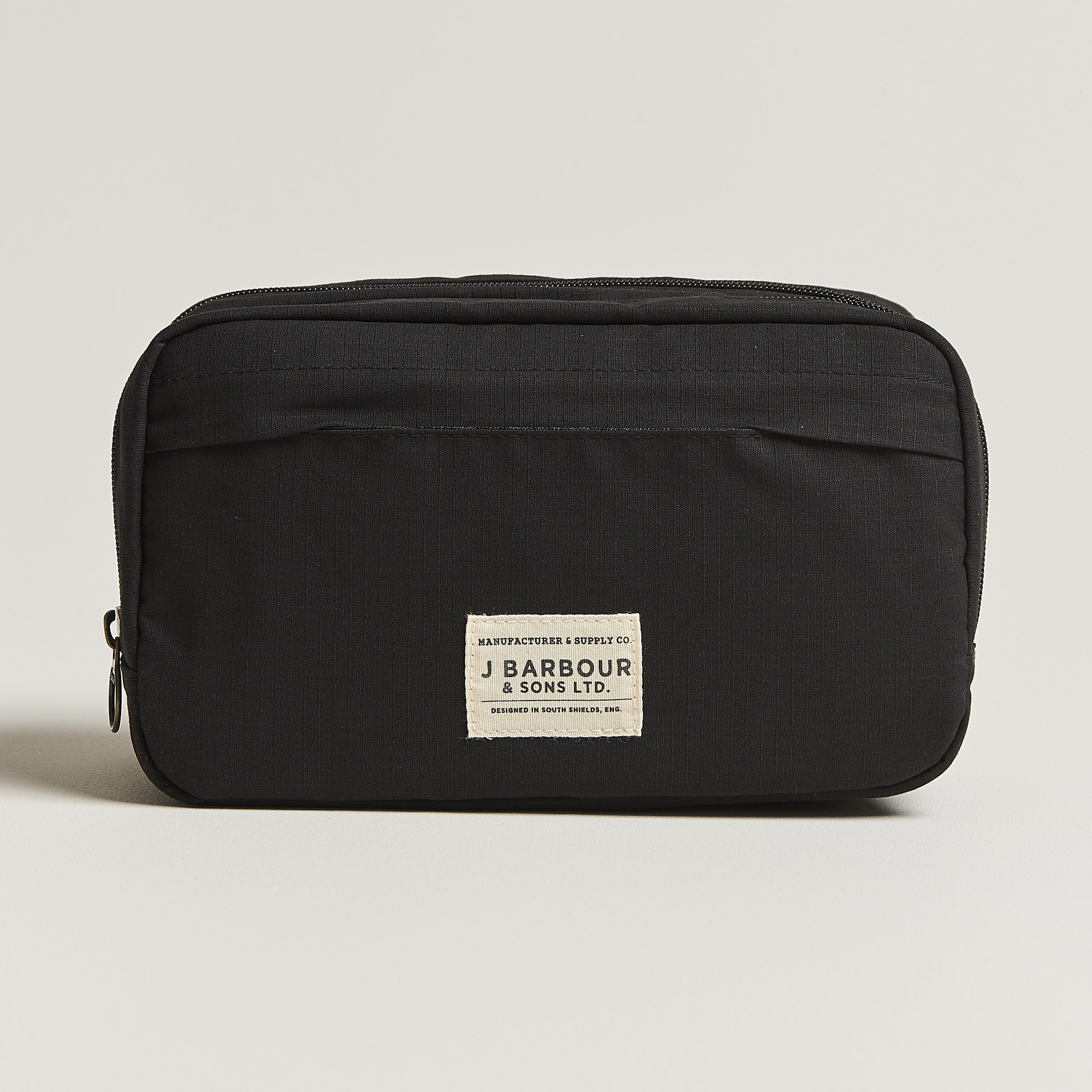 Barbour Lifestyle Double Zip Washbag Black - CareOfCarl.dk