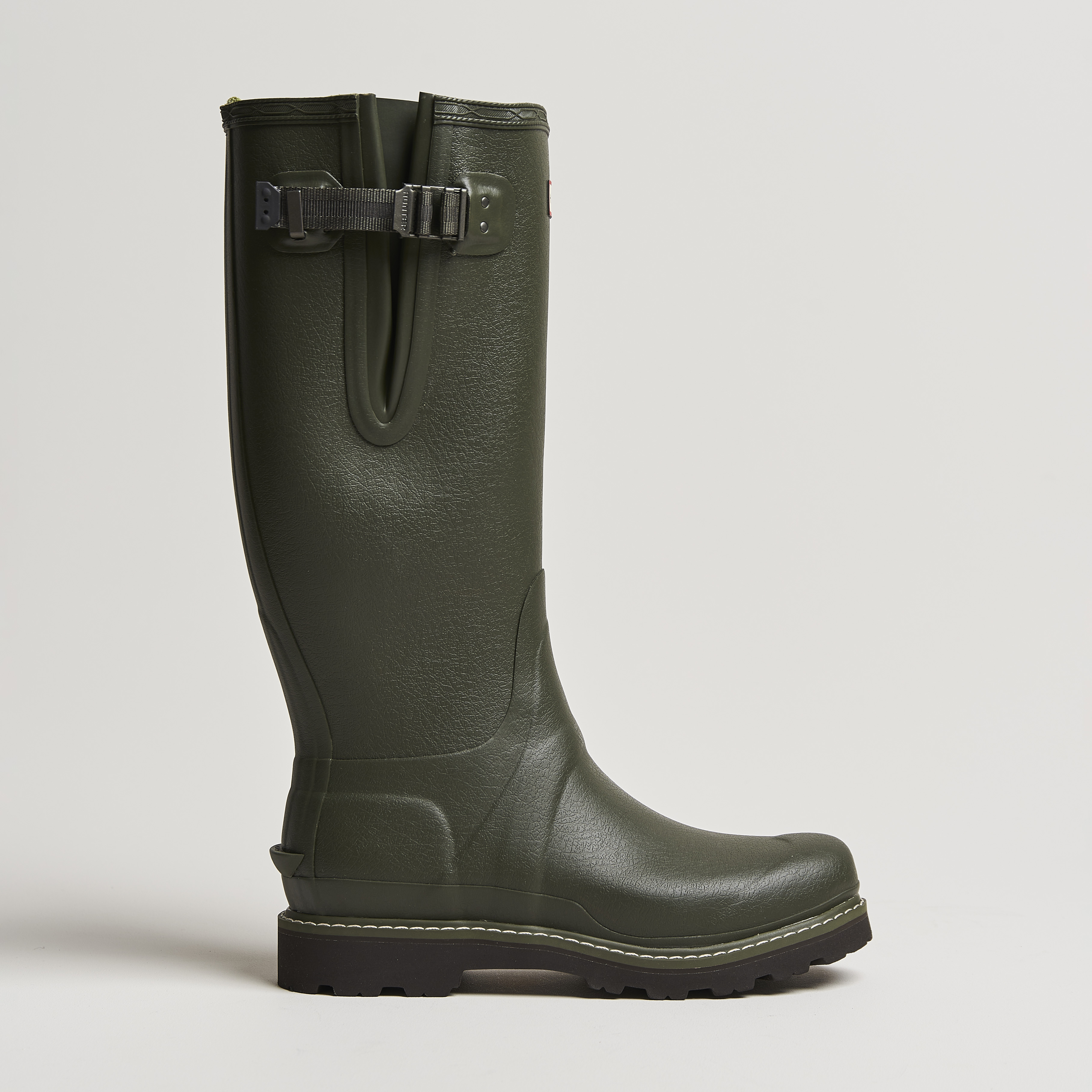 Hunter Balmoral Commando Sole Boot Dark Olive - CareOfCarl.dk