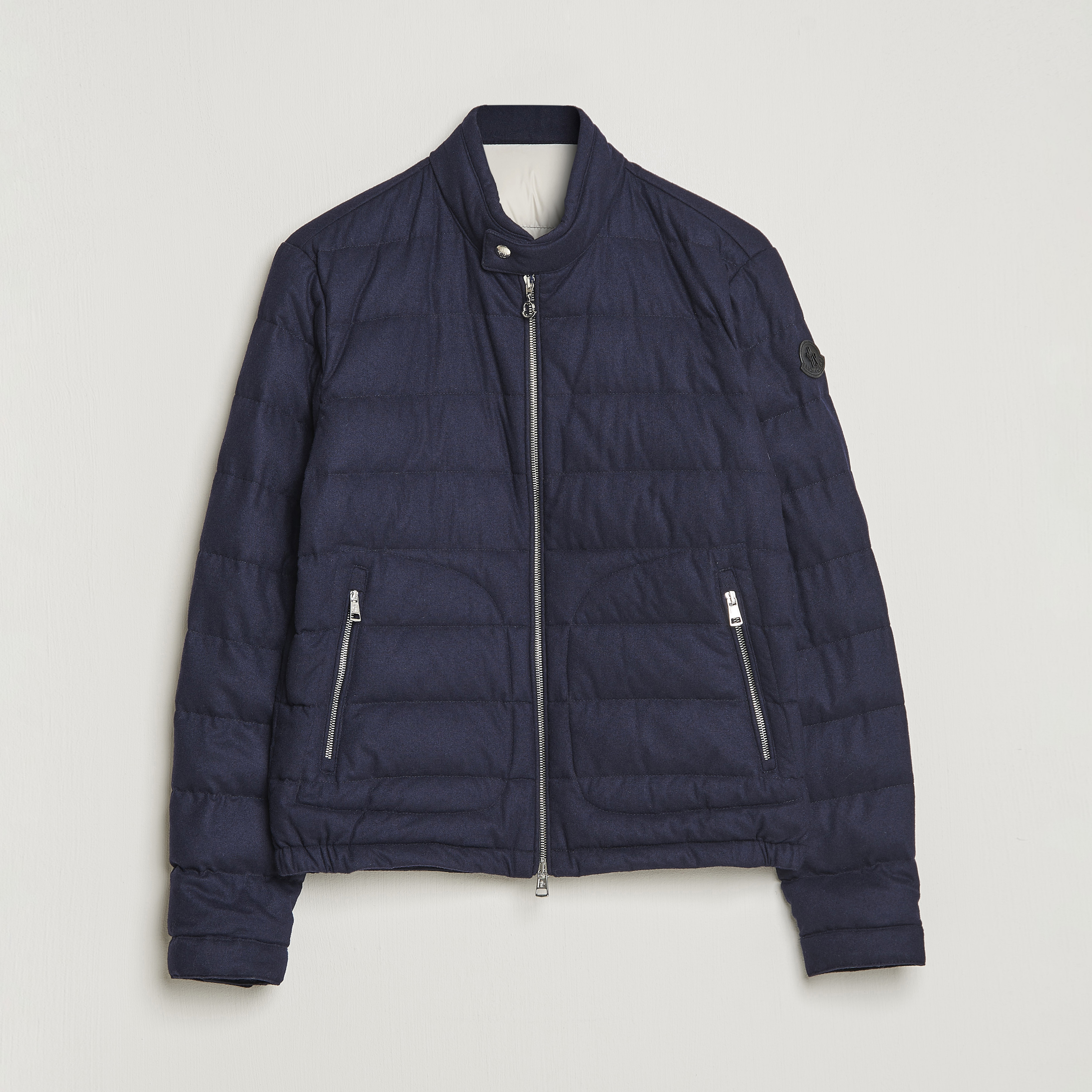 Moncler Acorus Flannel Jacket Navy - CareOfCarl.dk
