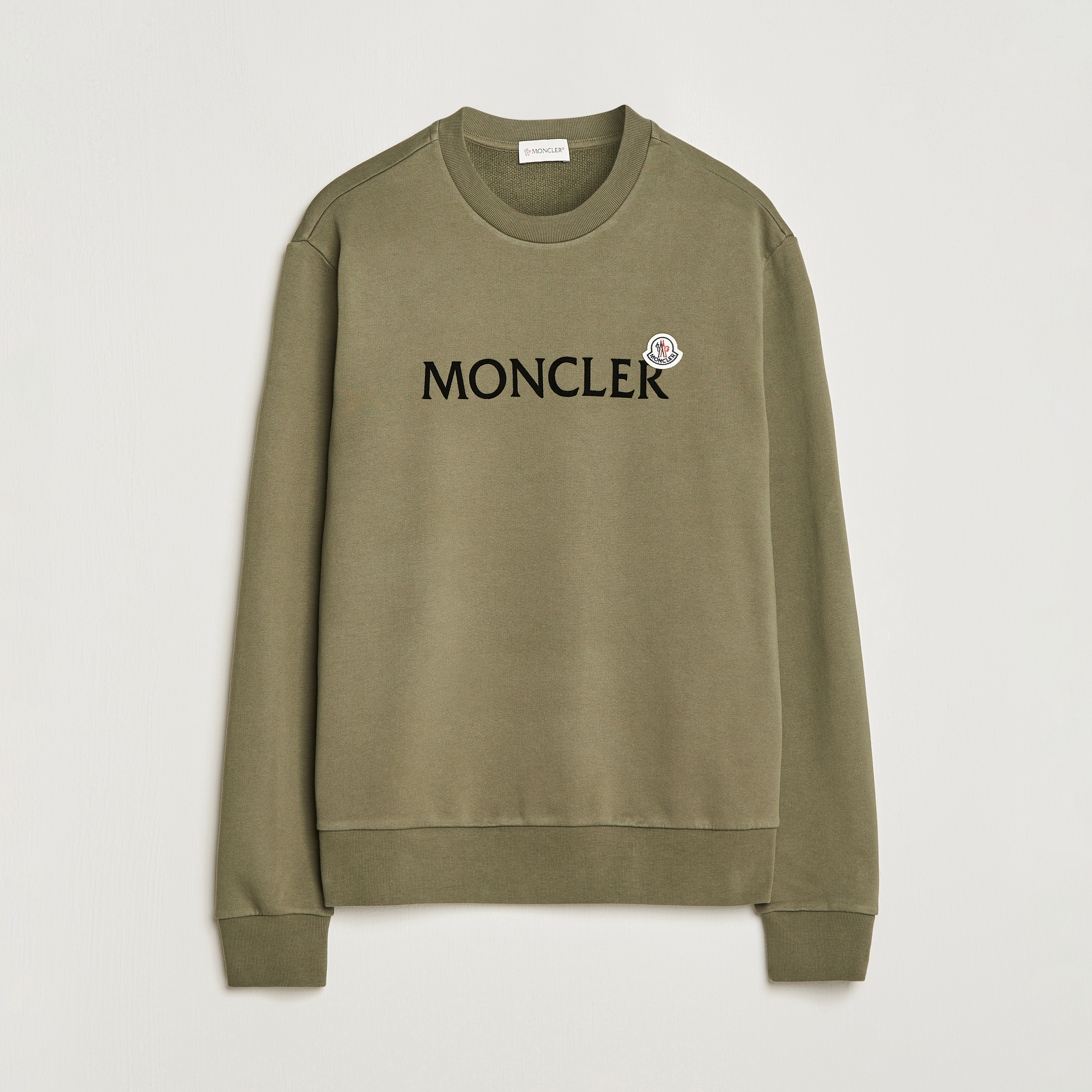 Moncler Lettering Logo Sweatshirt Olive - CareOfCarl.dk