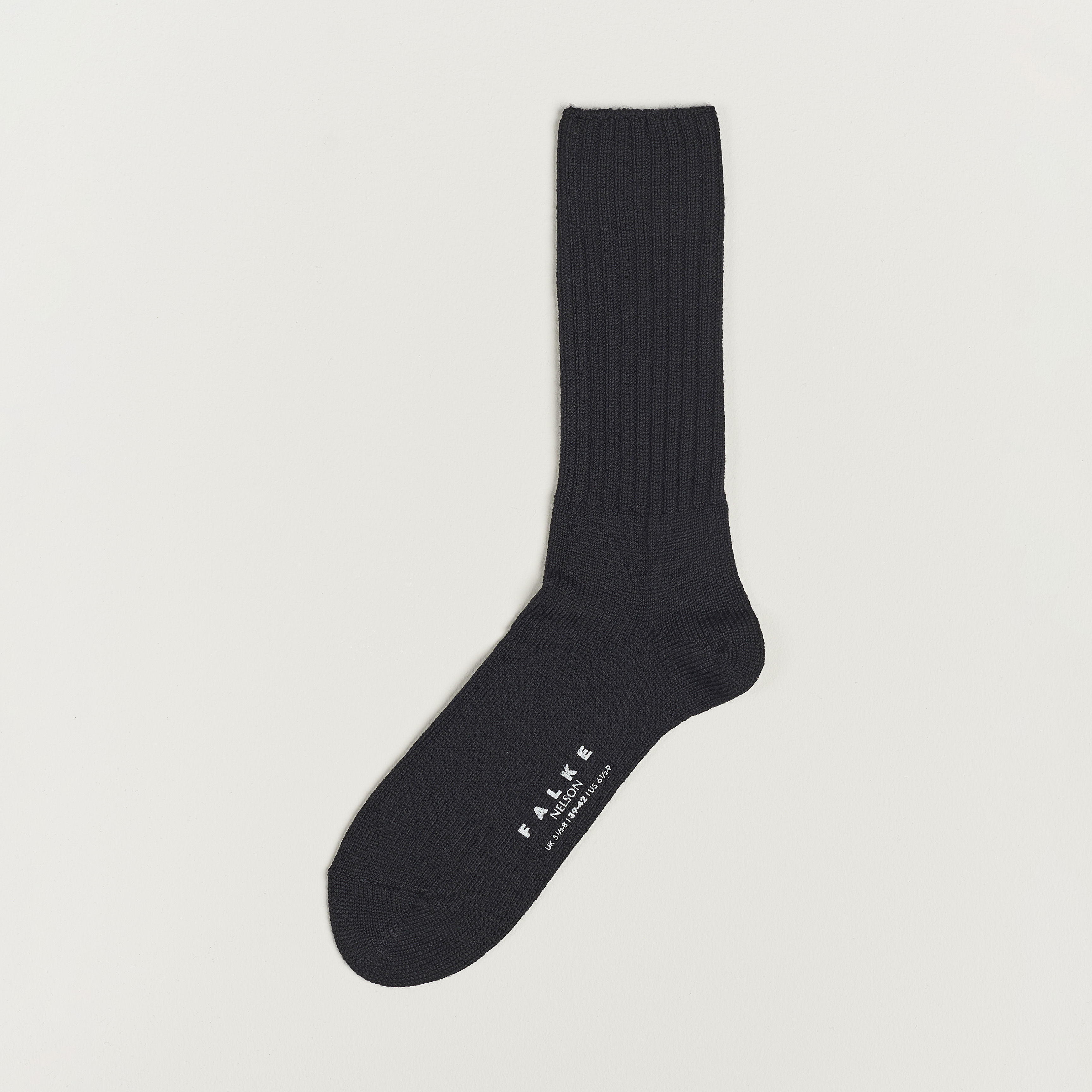 Falke Nelson Wool Boot Sock Black - CareOfCarl.dk
