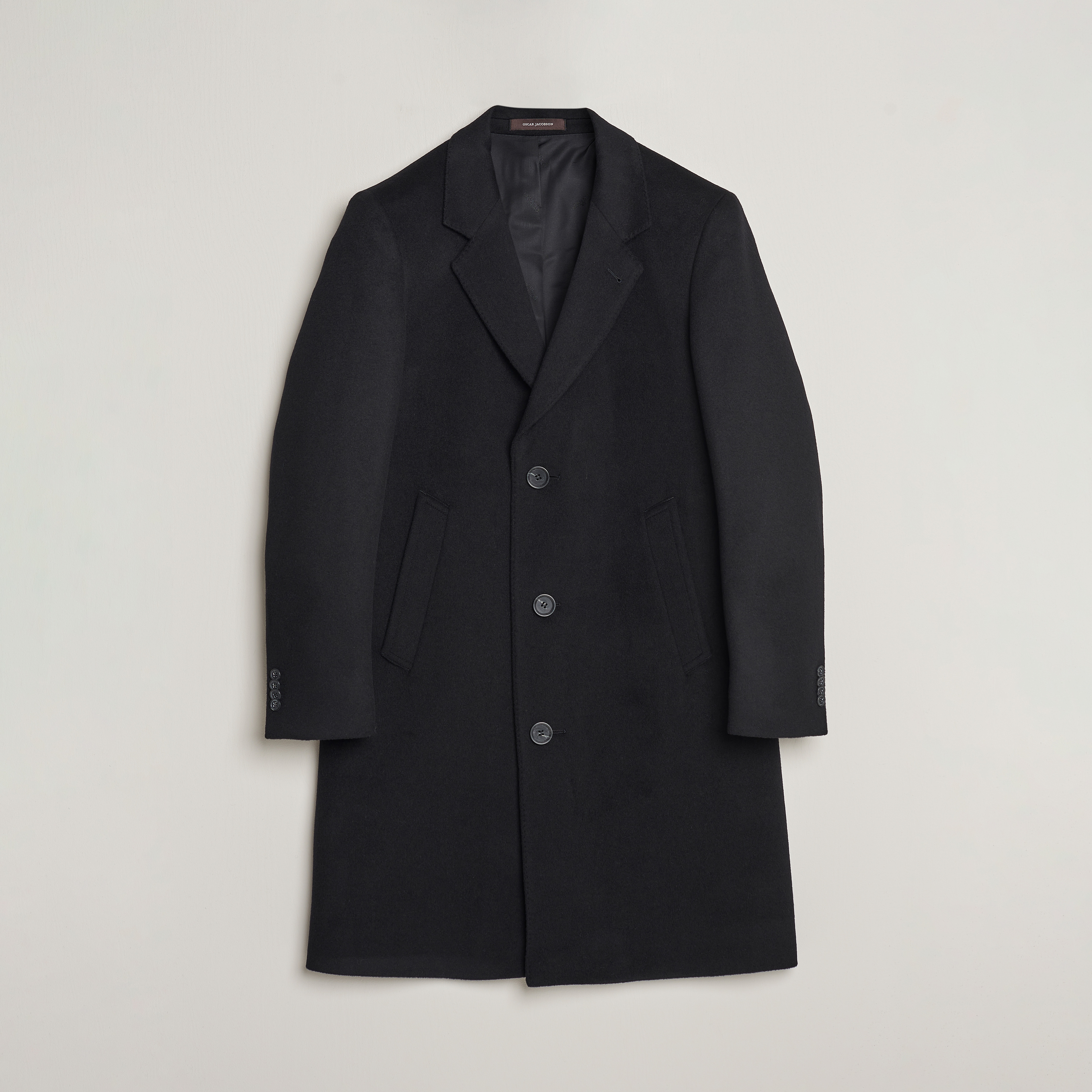 Oscar Jacobson Shaw Wool/Cashmere Coat Black - CareOfCarl.dk