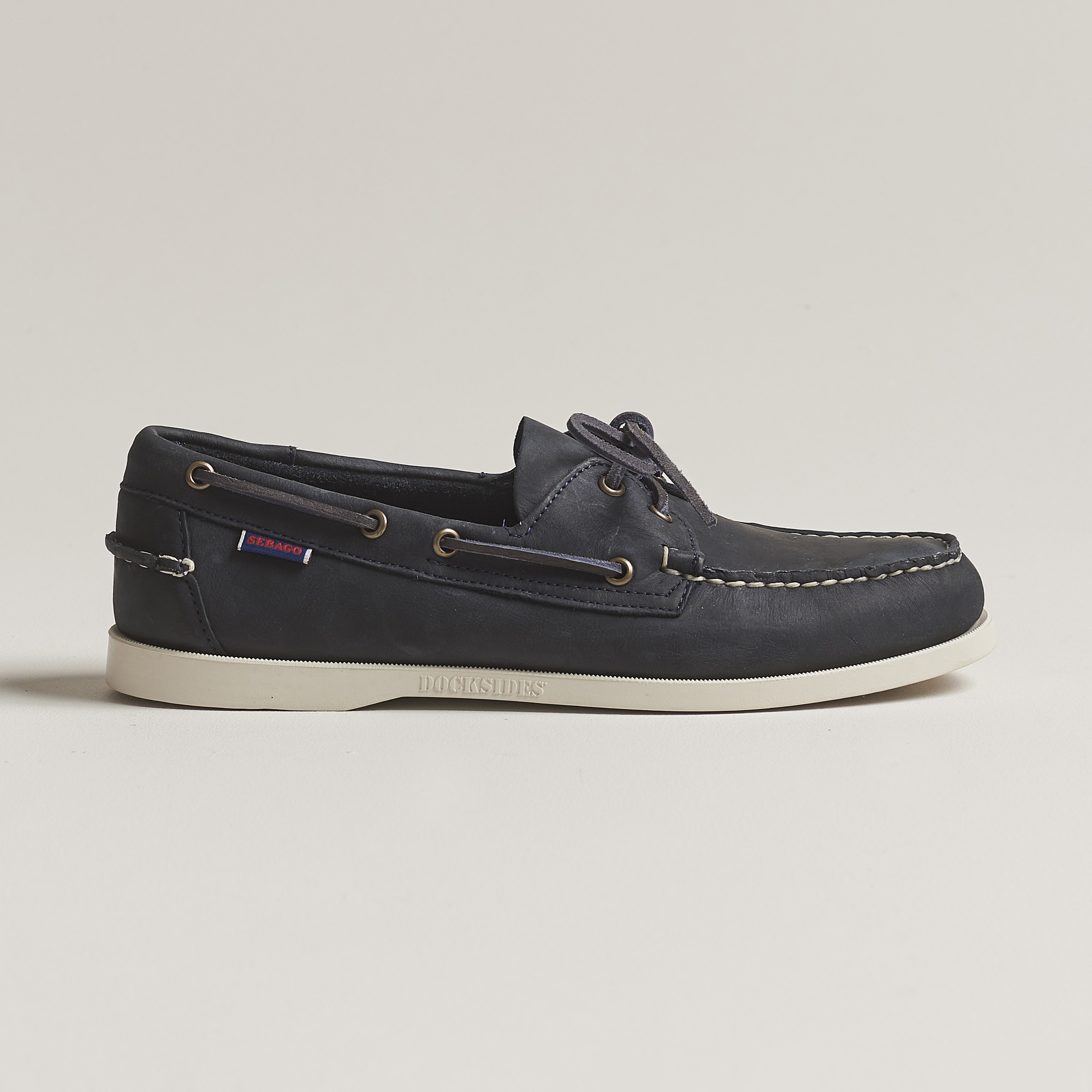 Sebago Dockside Nubuck Boat Shoe Blue Navy - CareOfCarl.dk