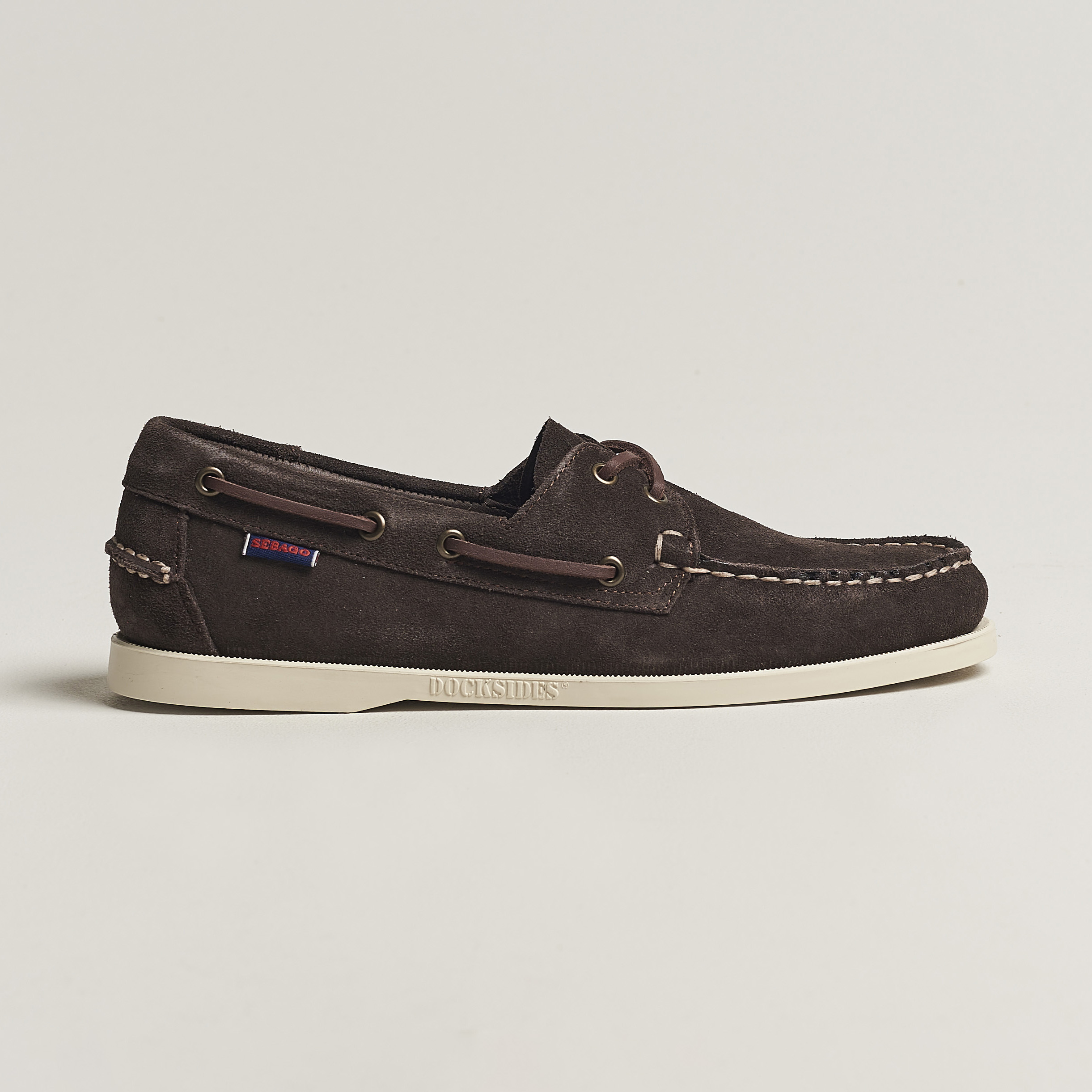 Sebago Docksides Suede Boat Shoe Moka Brown - CareOfCarl.dk