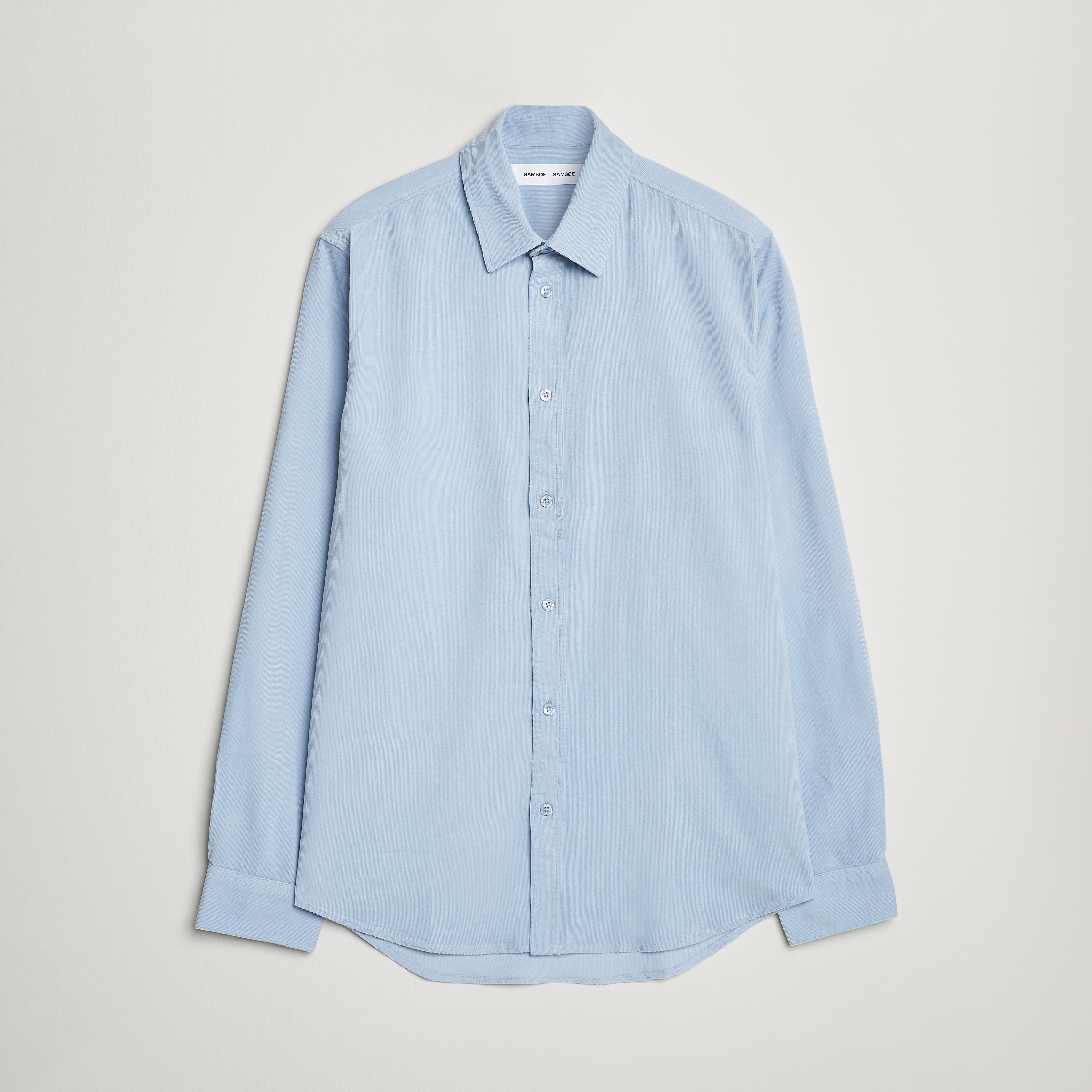 Samsøe Samsøe Liam Baby Cord Shirt Subdued Blue - CareOfCarl.dk