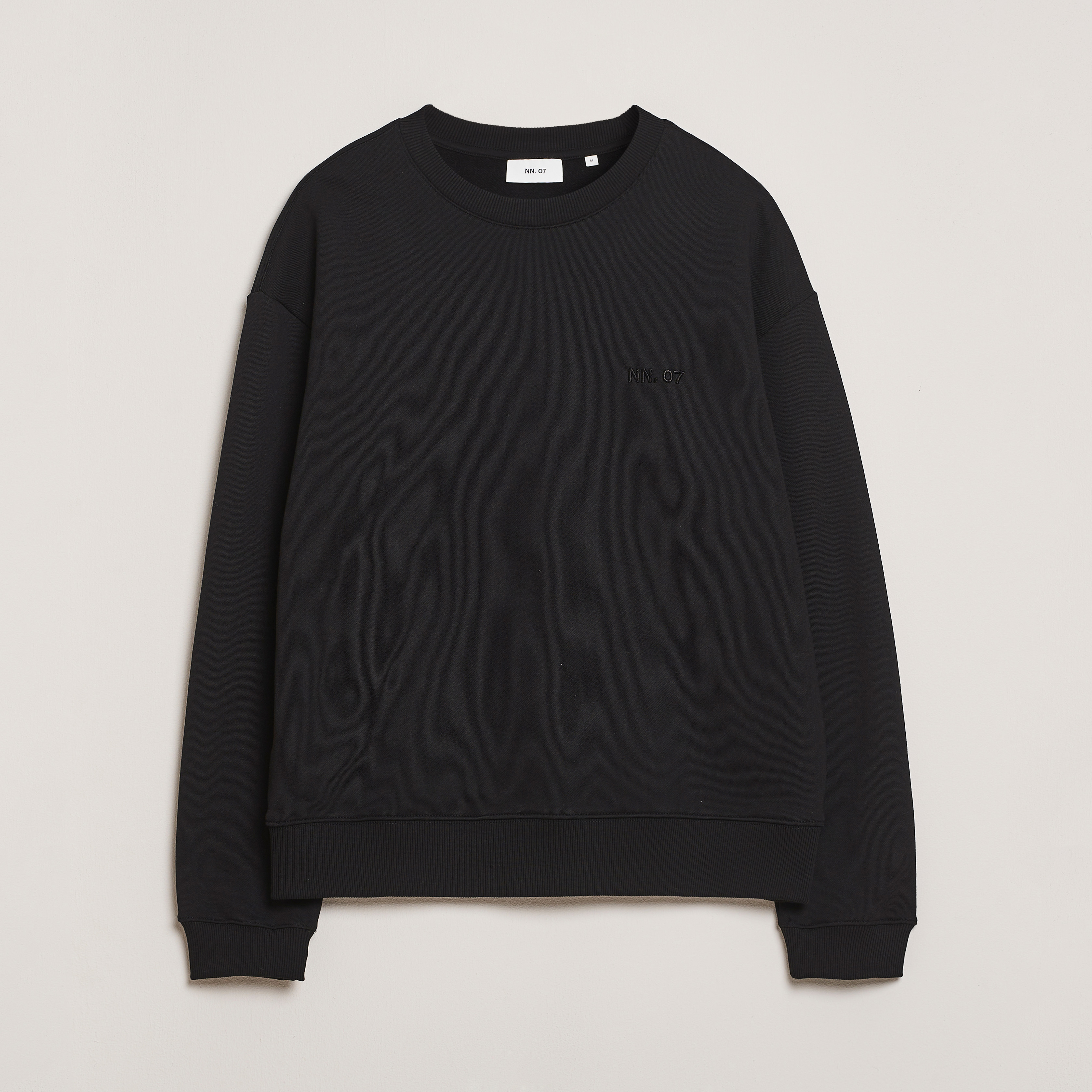 NN07 David Crew Neck Sweatshirt Black - CareOfCarl.dk