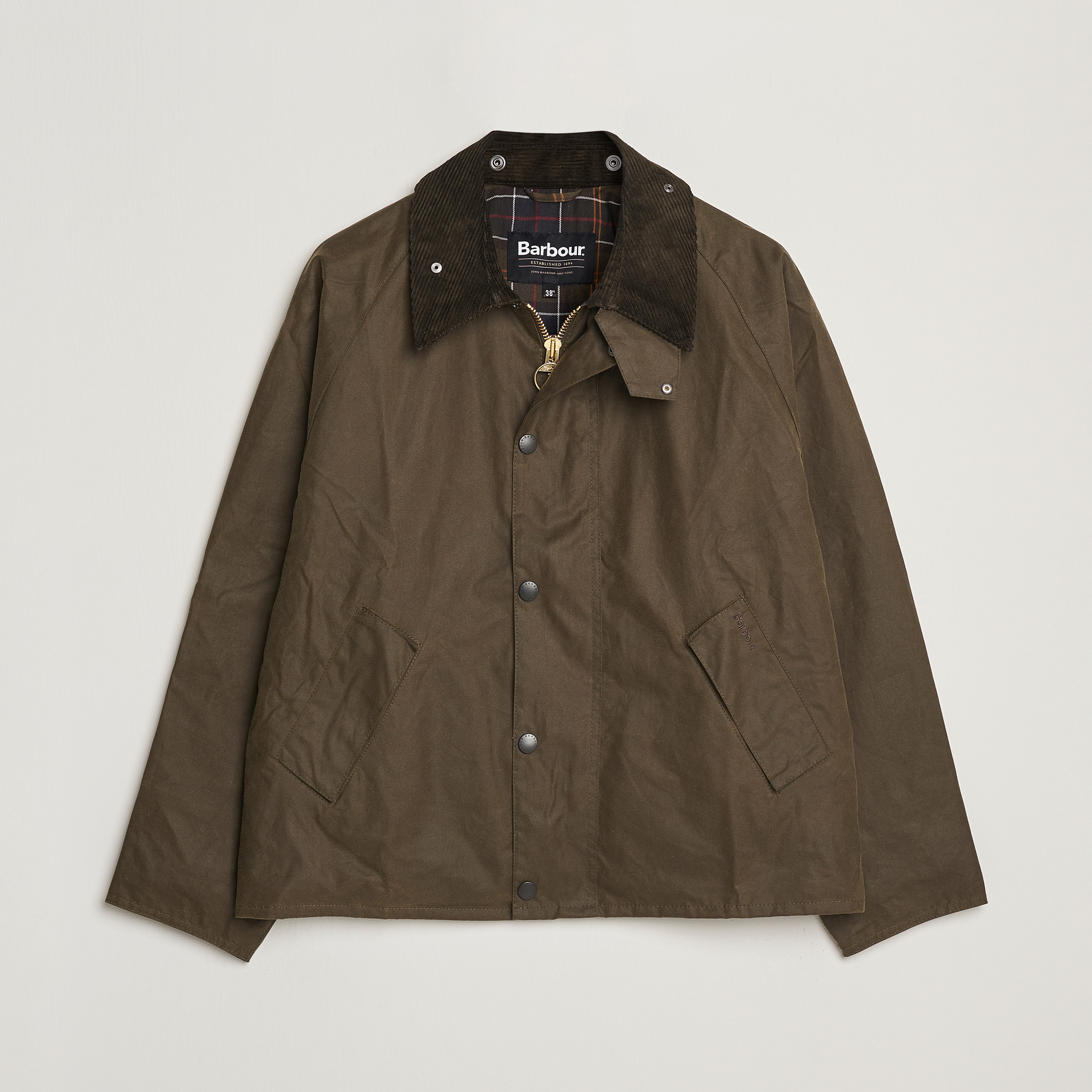 Barbour Heritage Oversize Transport Wax Jacket Beech - CareOfCarl.dk