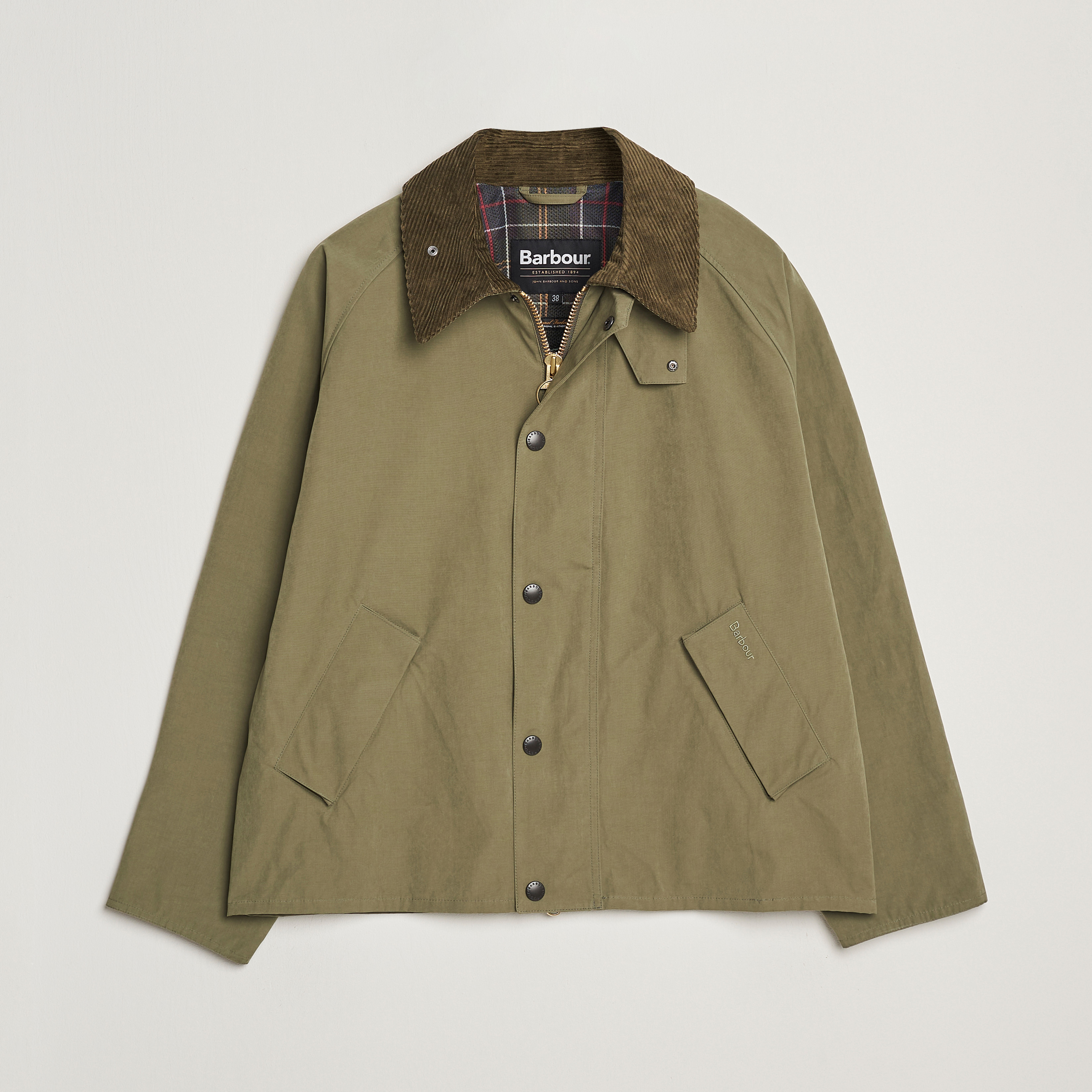 Barbour Heritage Oversize Transporter Casual Jacket Fern - CareOfCarl.dk