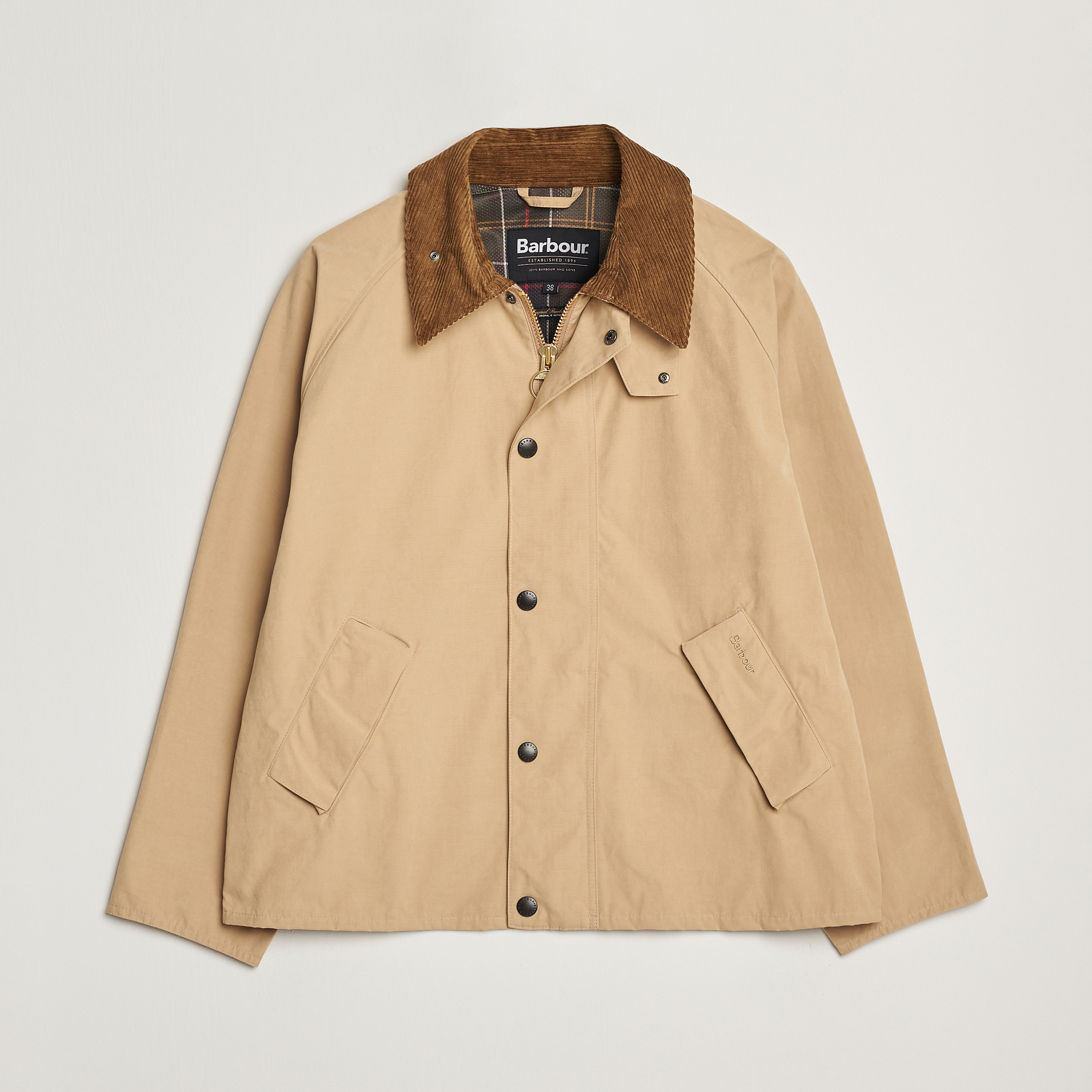 Barbour Heritage Oversize Transporter Casual Jacket Stone - CareOfCarl.dk