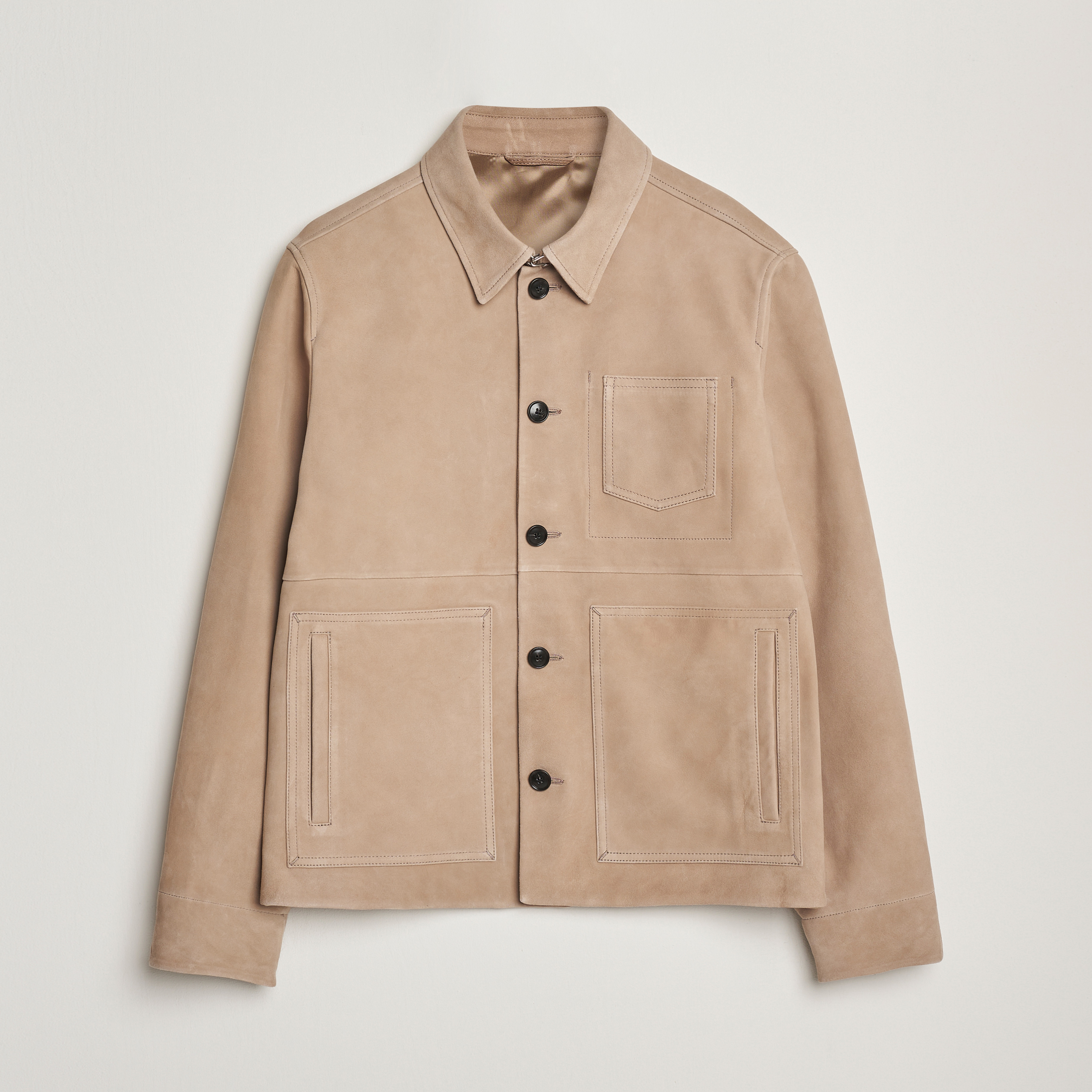 Tiger of Sweden Leeor Suede Jacket Light Brown - CareOfCarl.dk