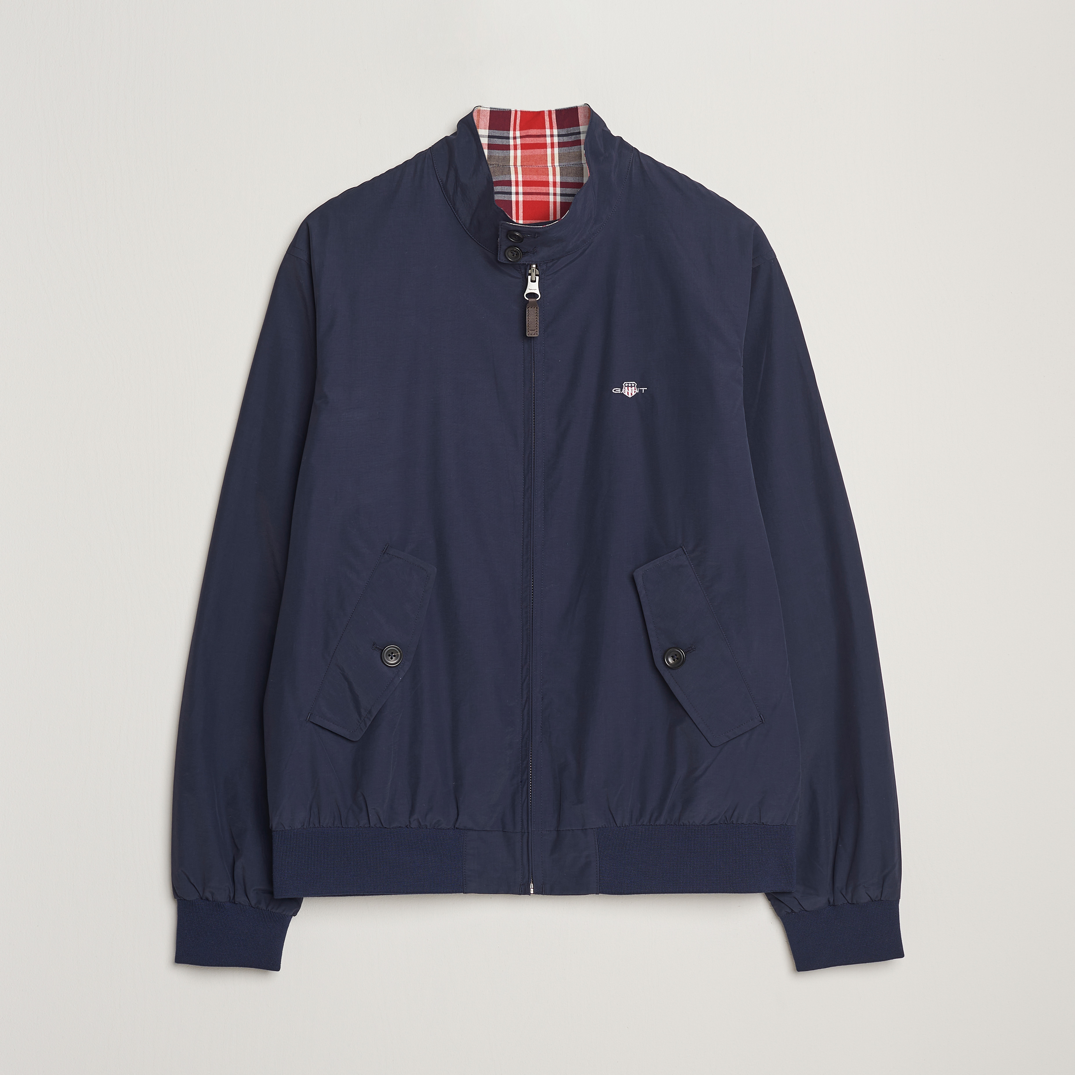 GANT Reversible Harrington Jacket Classic Blue - CareOfCarl.dk