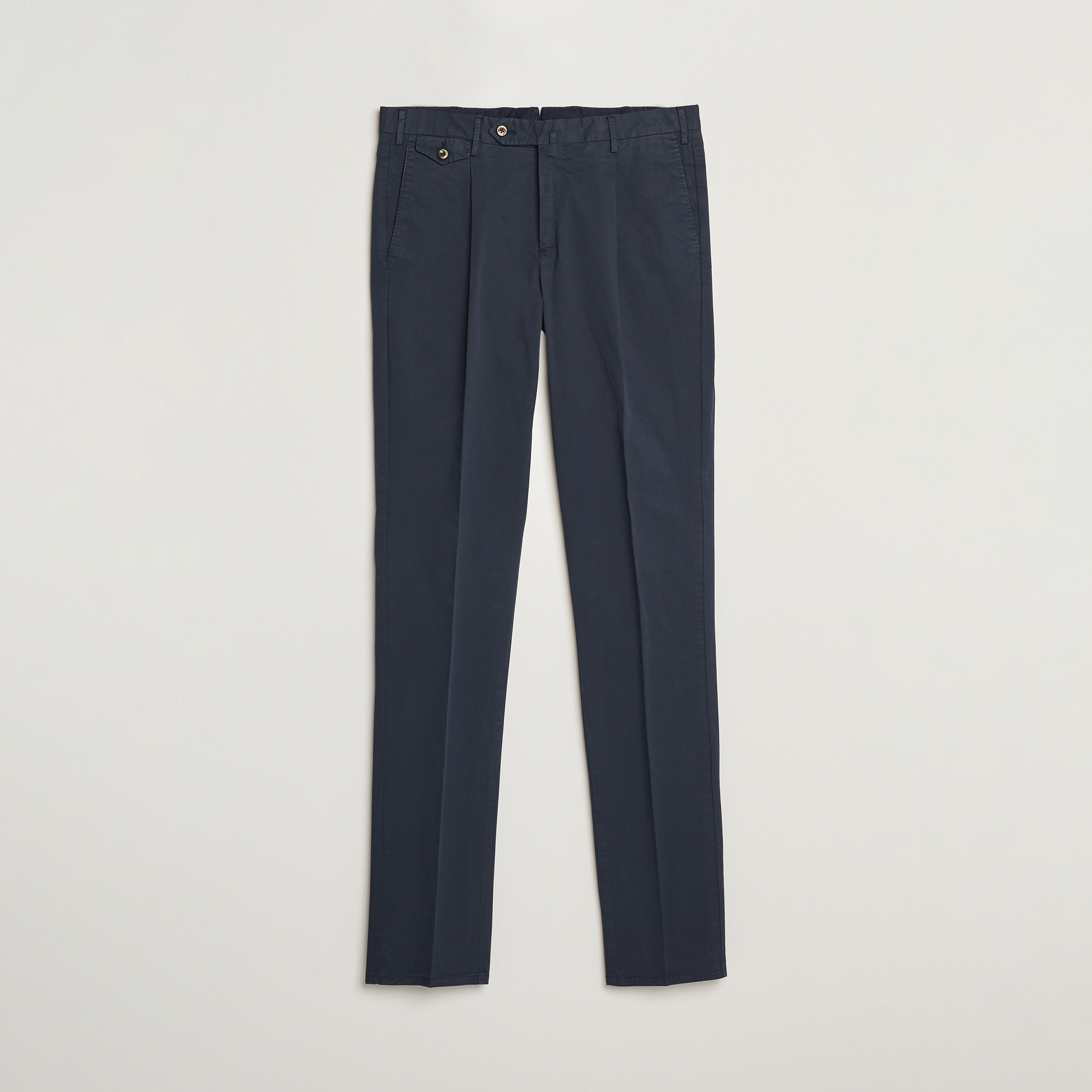 PT01 Gentleman Fit Cotton/Stretch Trousers Navy - CareOfCarl.dk