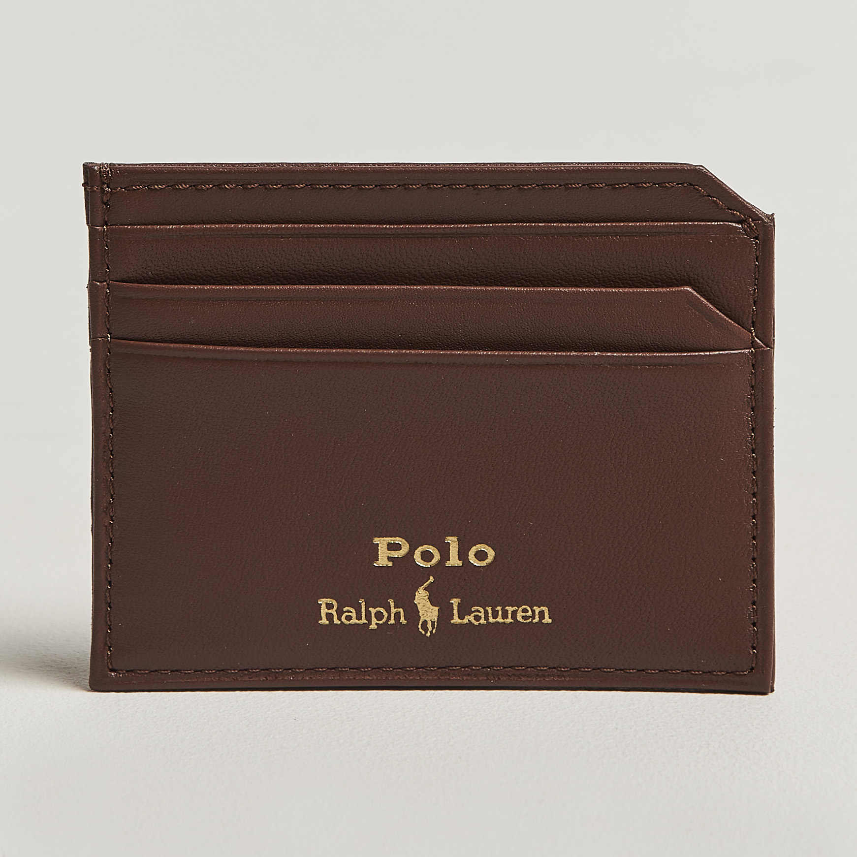 Polo Ralph Lauren Card Holder Smooth Leather Saddle - CareOfCarl.dk