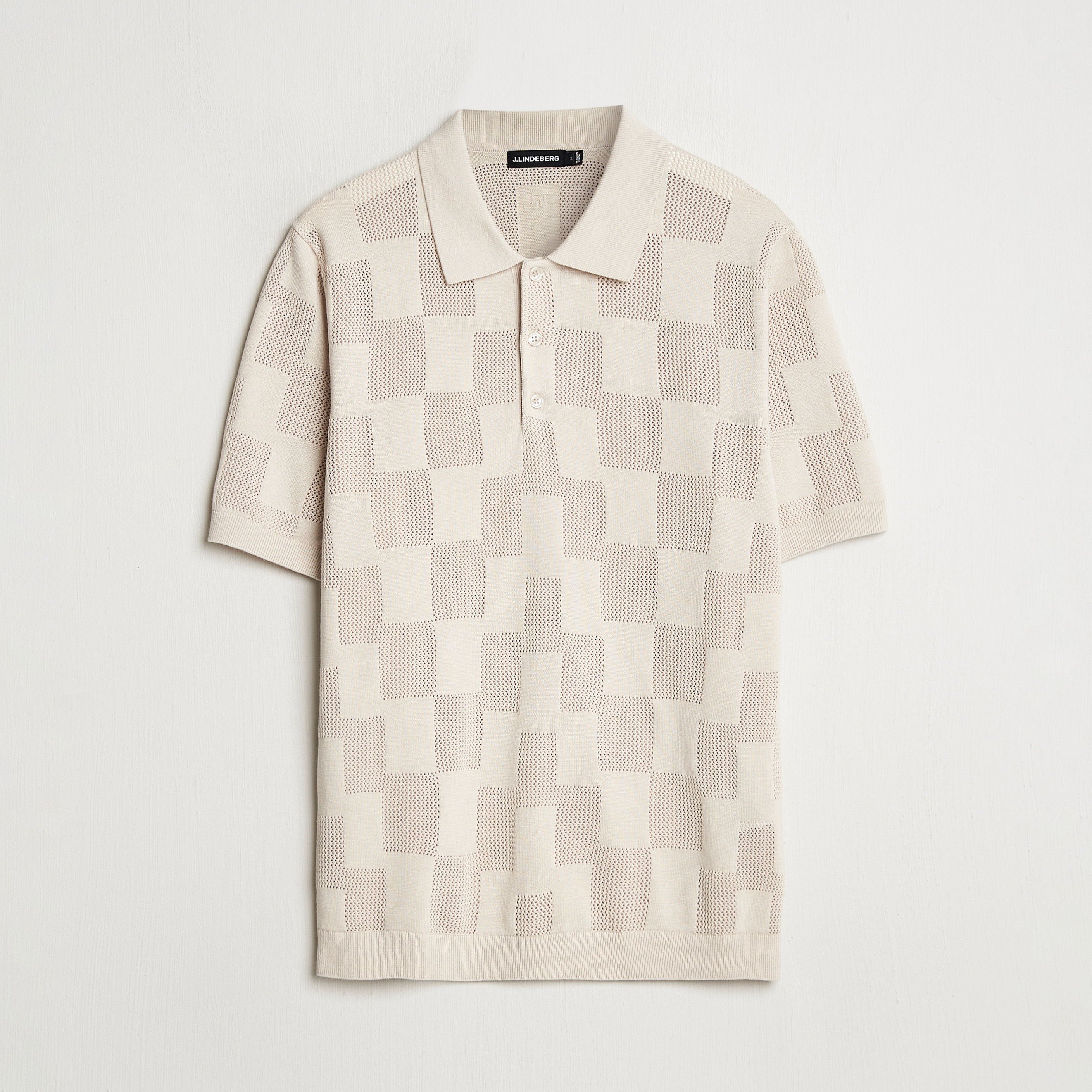 J.Lindeberg Reymond Stacked Bridge Polo Moonbeam - CareOfCarl.dk