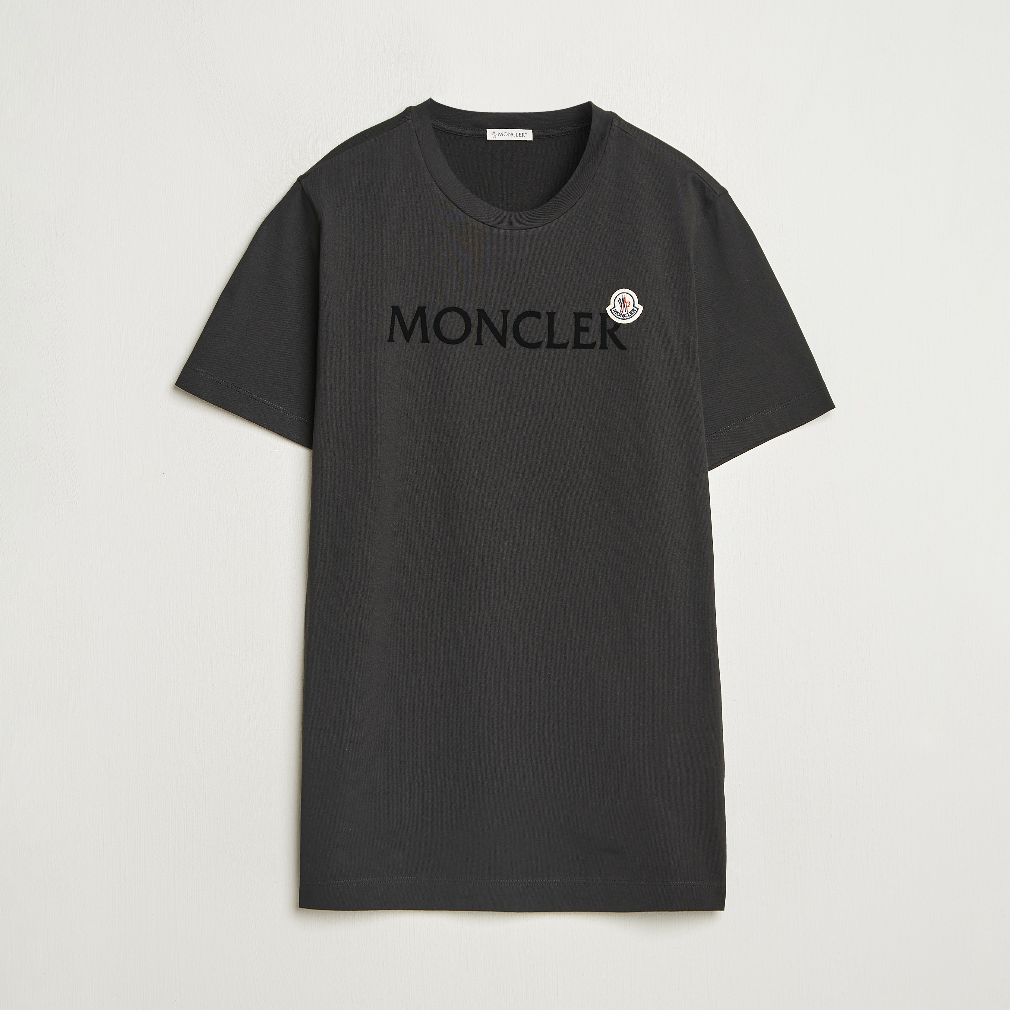 Moncler Lettering Logo T-Shirt Black - CareOfCarl.dk