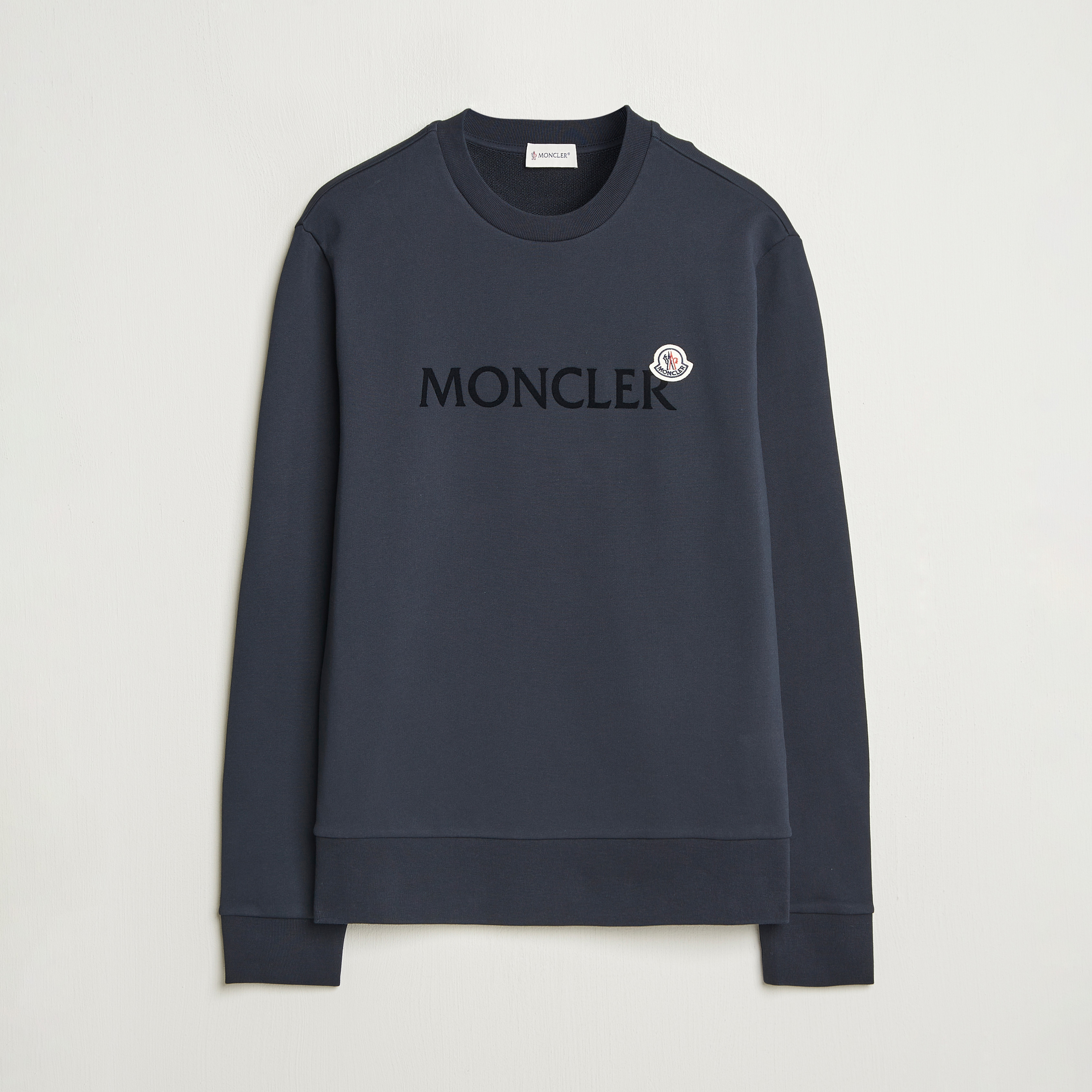 Moncler Lettering Logo Sweatshirt Navy - CareOfCarl.dk