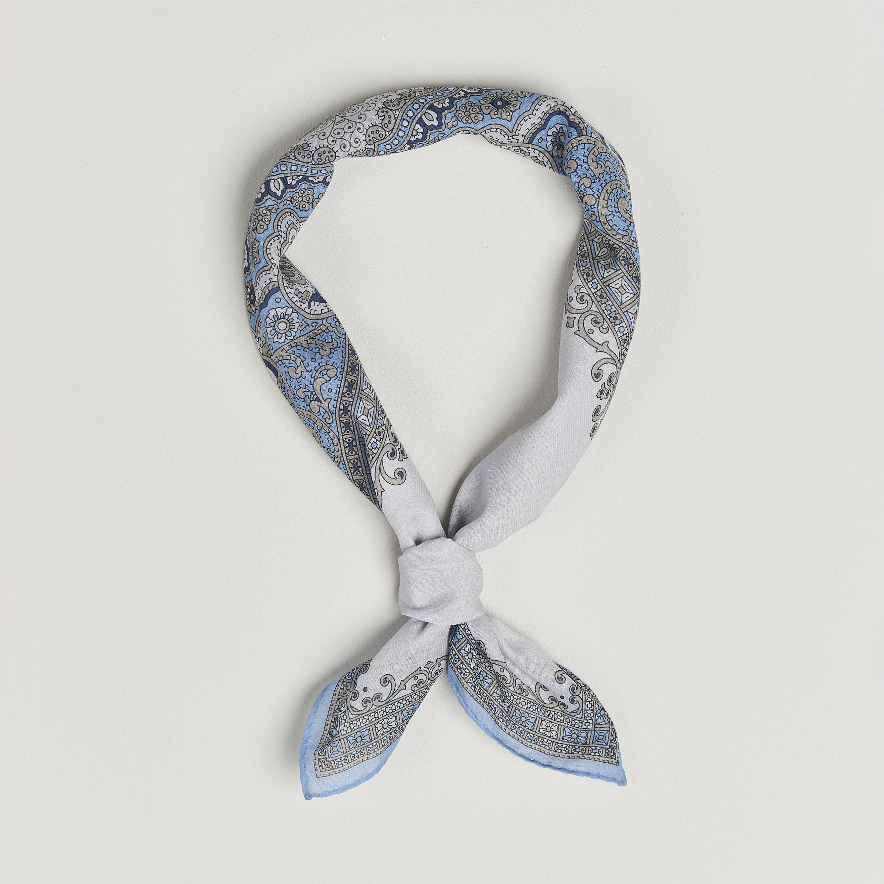 Amanda Christensen Cotton Voilé Printed Paisley Bandana Cream - CareOfCarl.