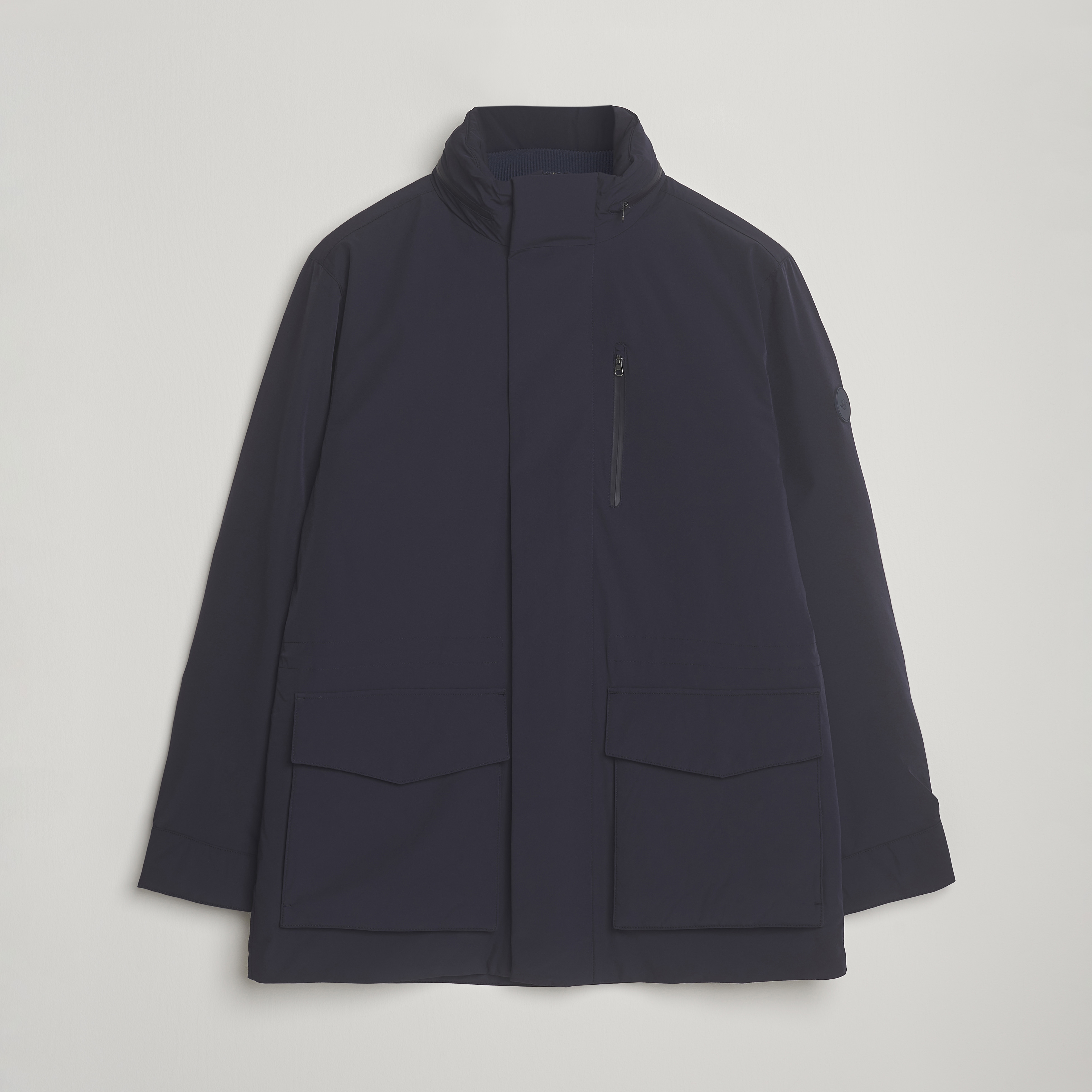 GANT Double Mid Length Field Jacket Evening Blue - CareOfCarl.dk