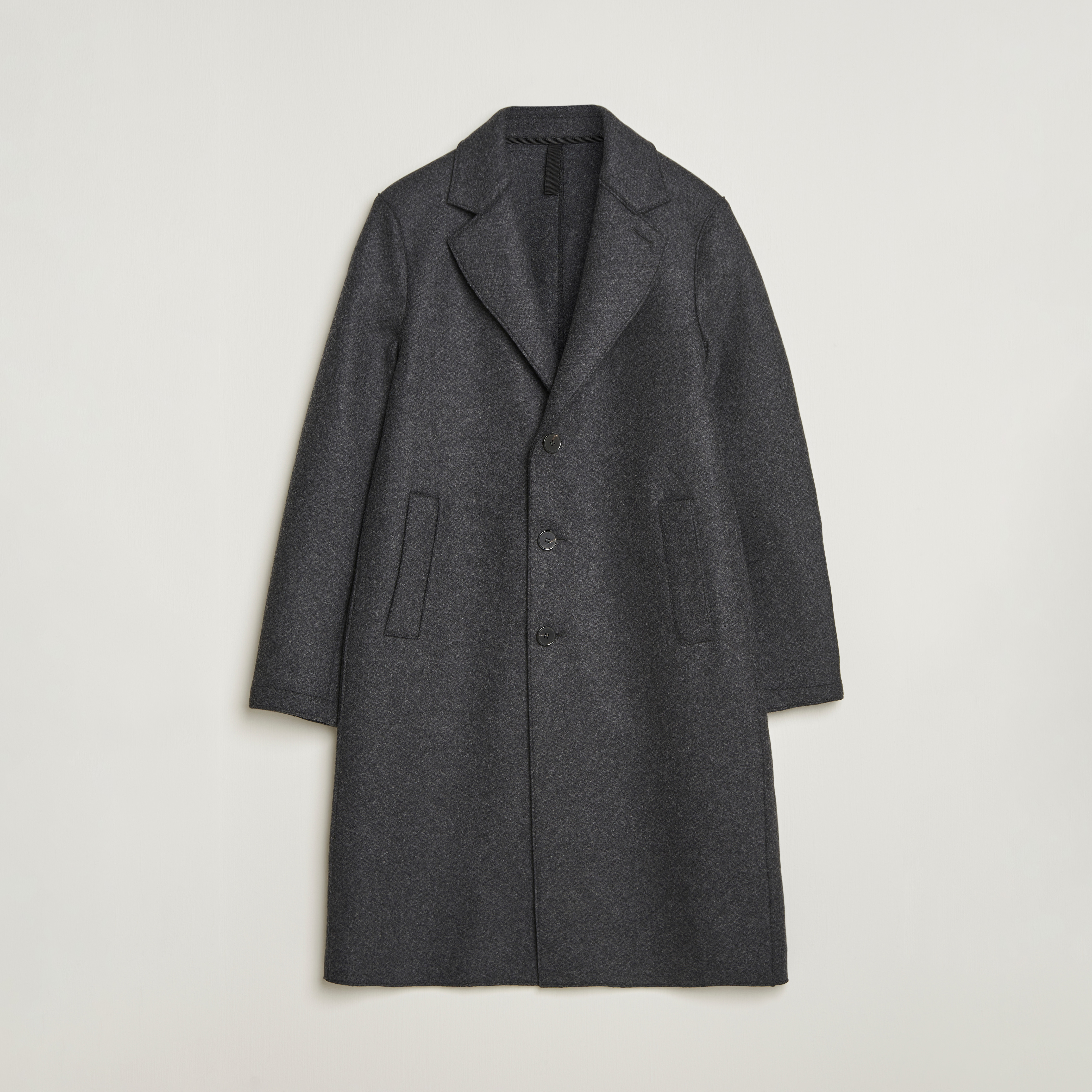Harris Wharf London Cashmere Blend Overcoat Anthracite - CareOfCarl.dk