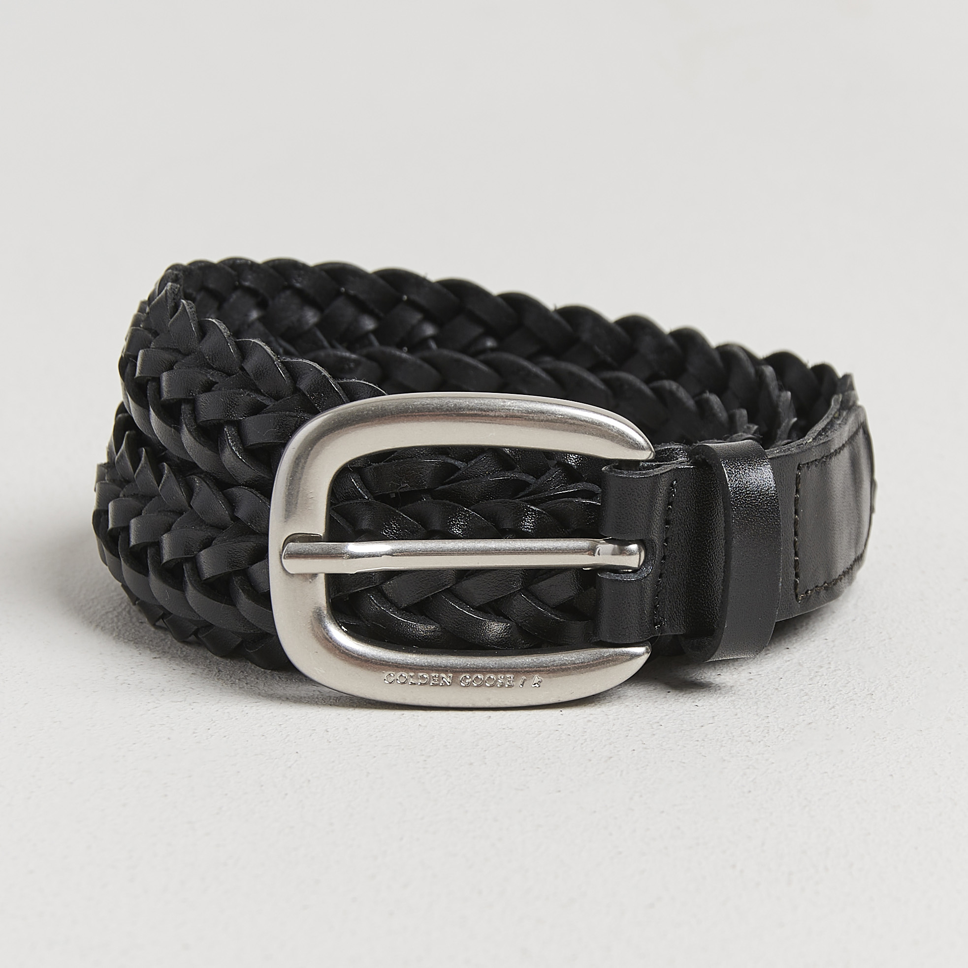 Golden Goose Woven Belt Black Calf - CareOfCarl.dk