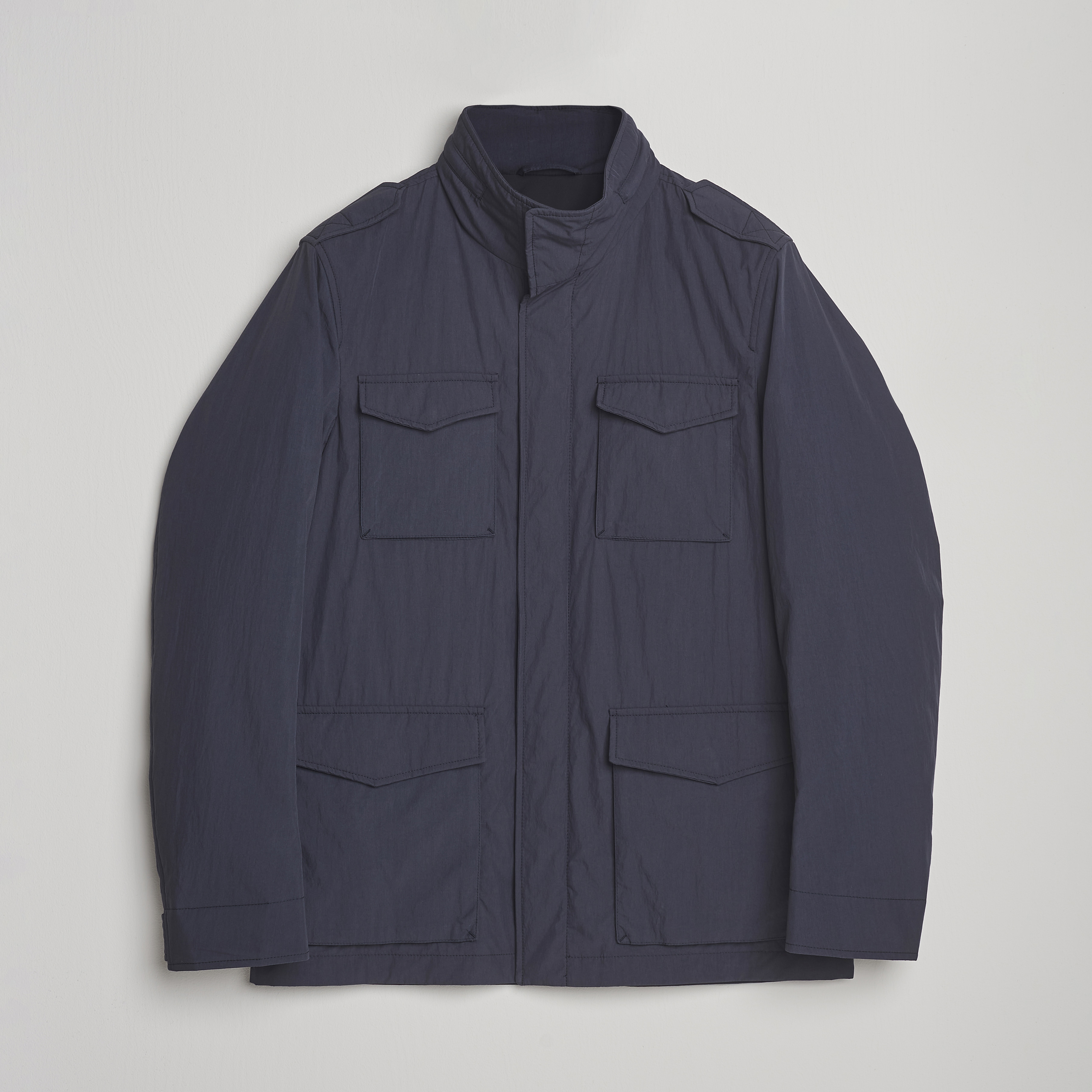 Herno Soft Nylon Field Jacket Navy - CareOfCarl.dk