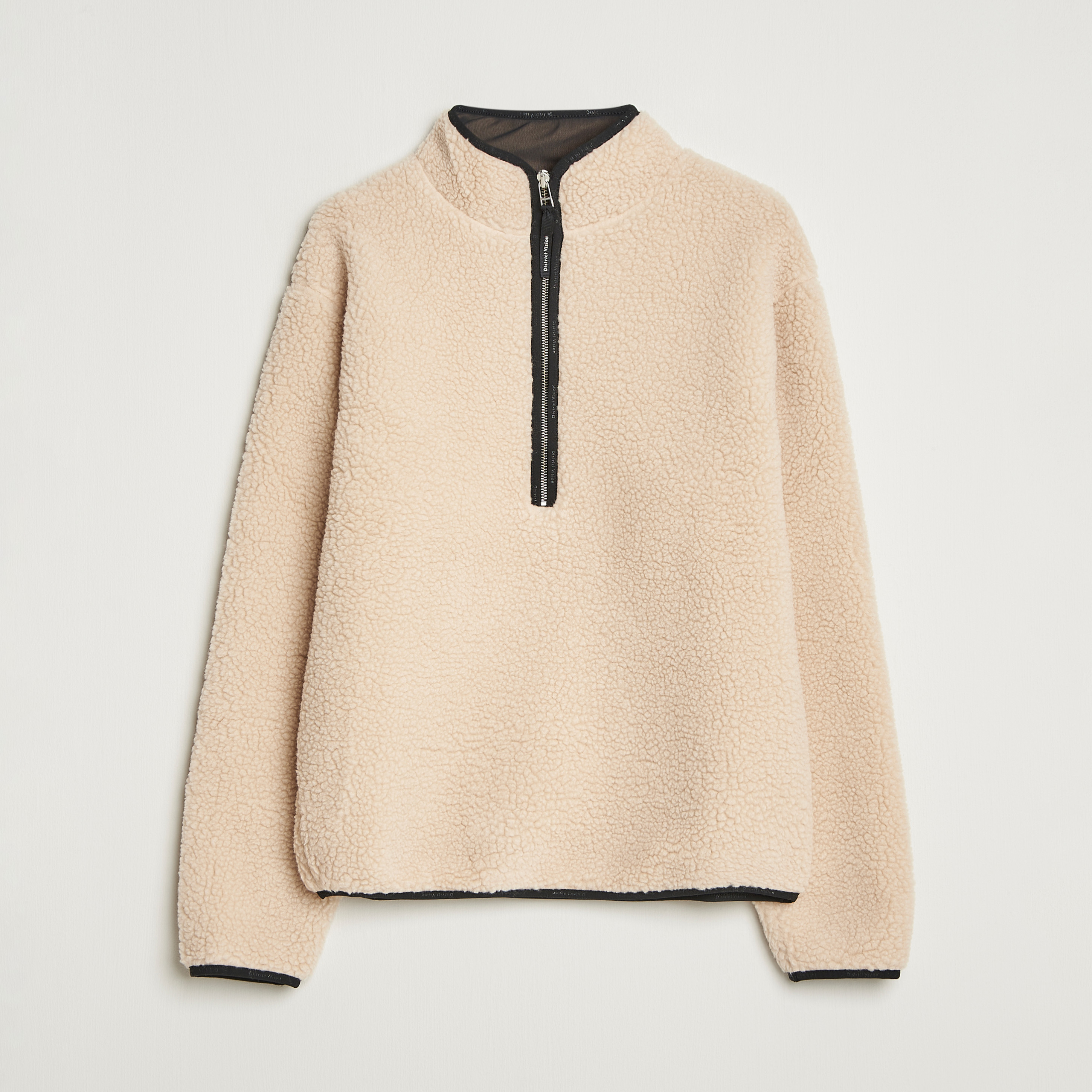 District Vision Heavyweight Half Zip Pile Fleece Quartz - CareOfCarl.dk