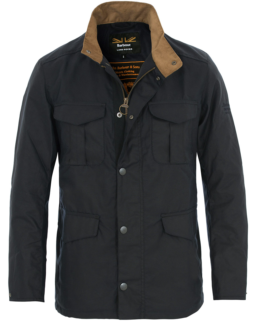 Barbour for Land Rover Novantae Waxed Jacket Royal Navy - CareOfCarl.dk