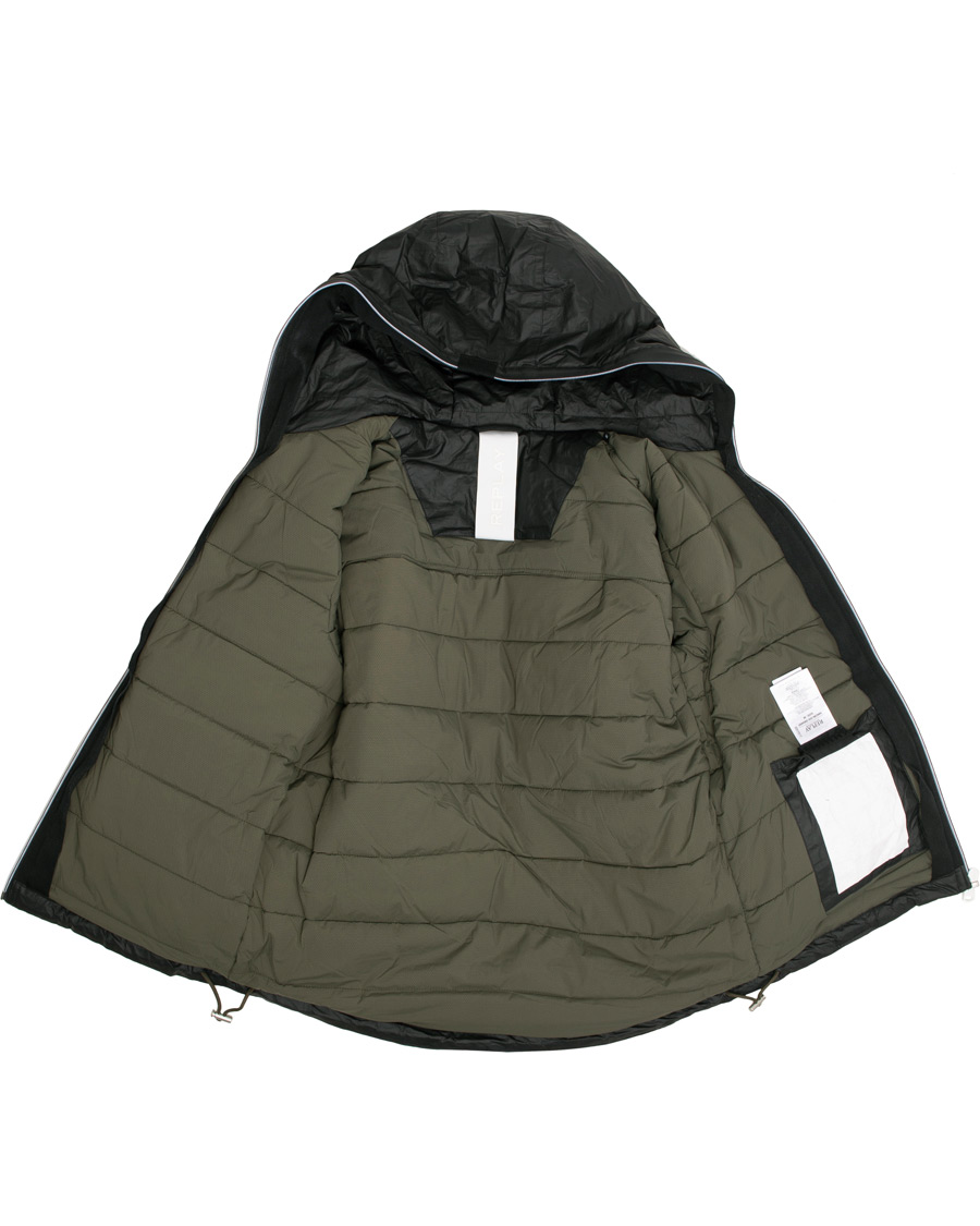 Replay SportLab Hooded Jacket Black - CareOfCarl.dk